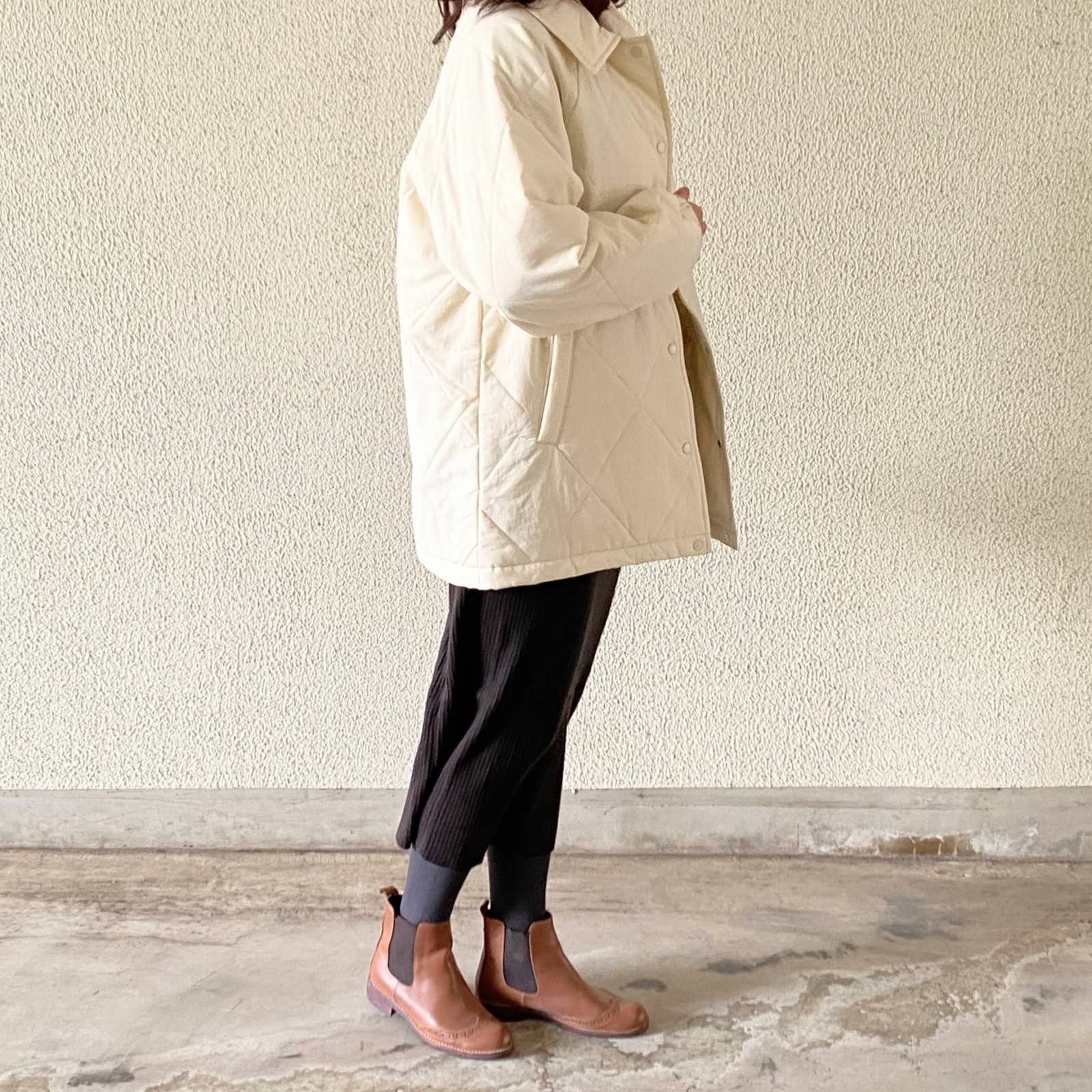 【Honeys】体型隠しも叶える♡今っぽいキルティングジャケット | 4yuuu